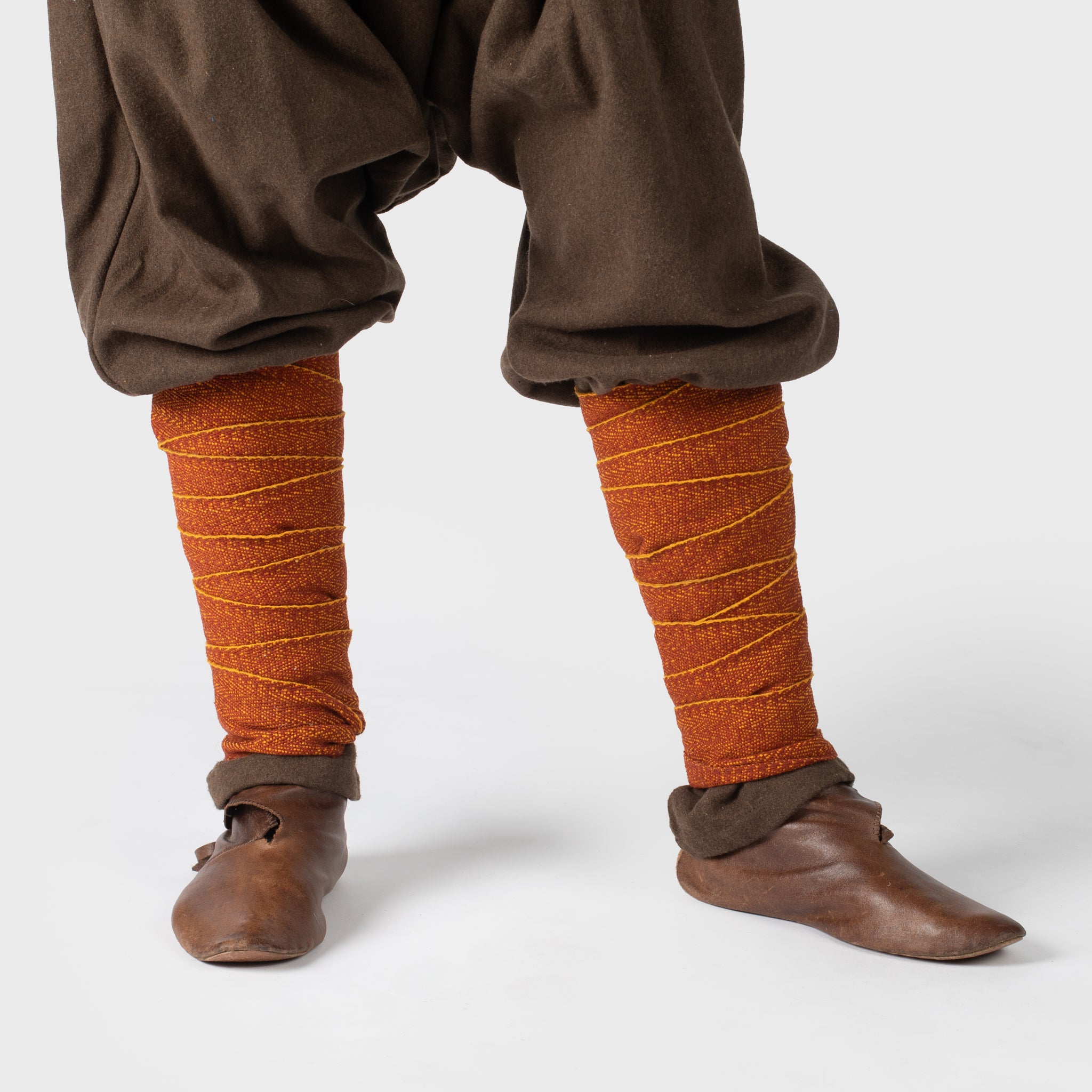 Viking Leg Wraps, Handwoven, Red and Yellow – Grimfrost Intl