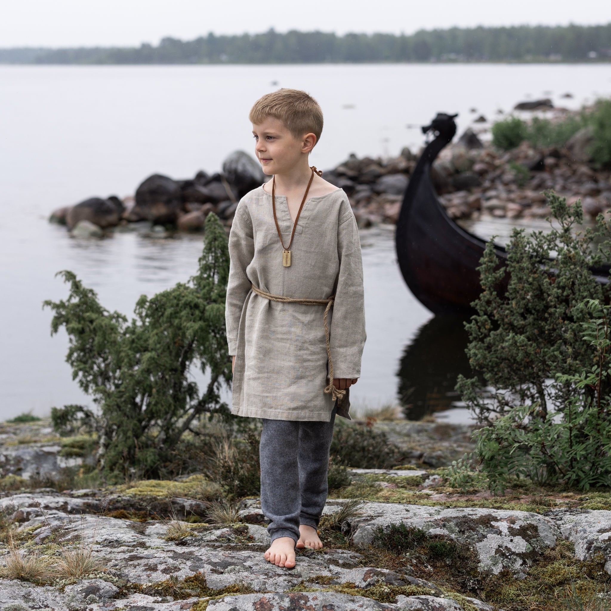 Kids Linen Tunic, Natural – Grimfrost Intl