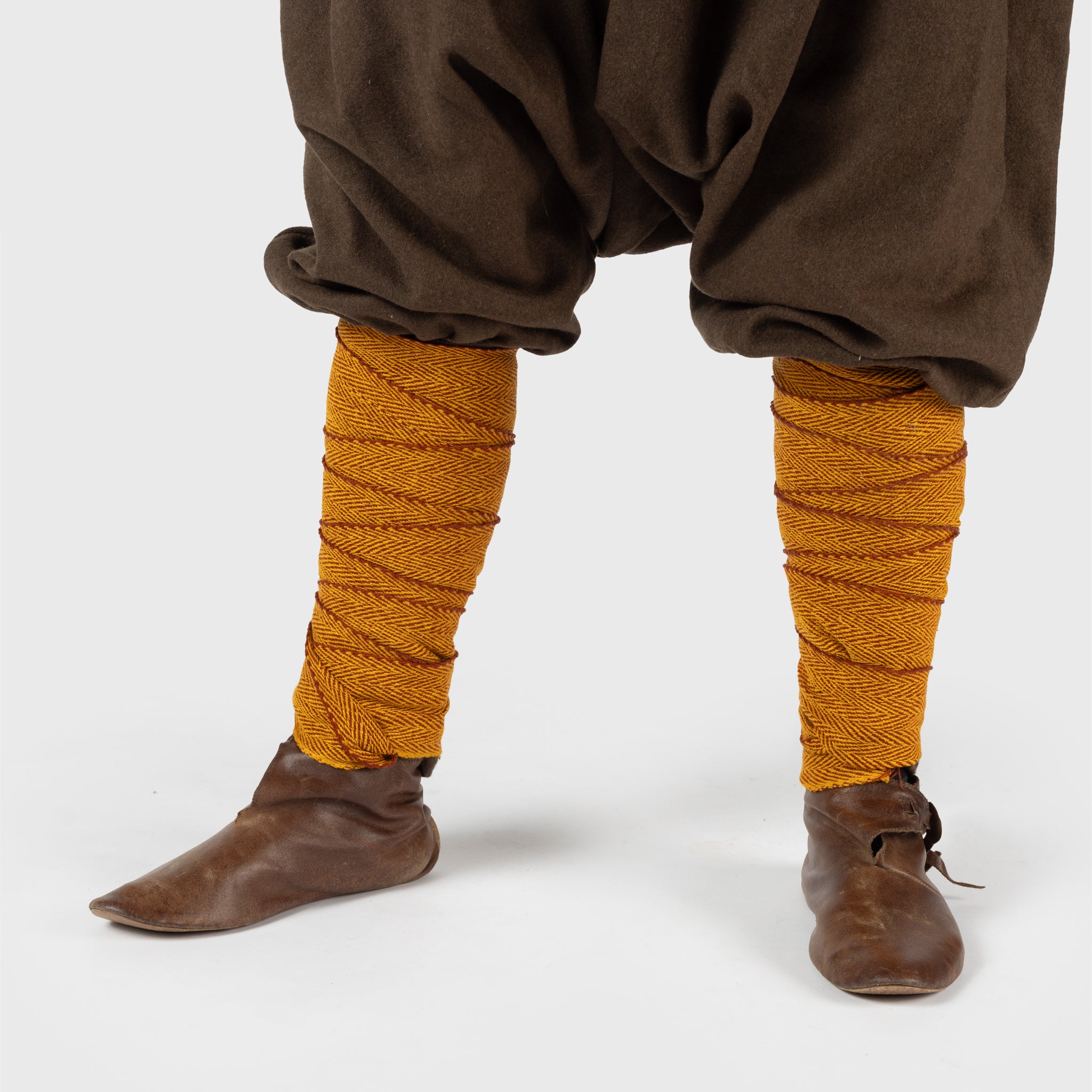 Viking Leg Wraps, Handwoven, Yellow and Red – Grimfrost Intl