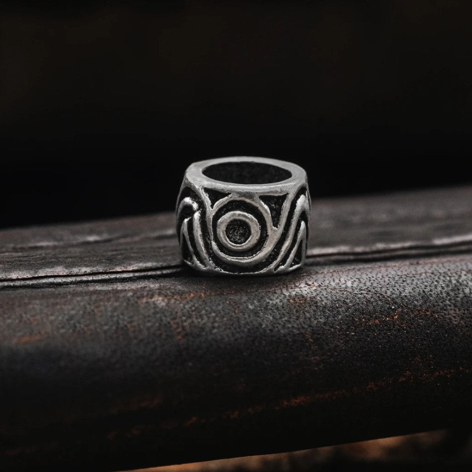 Swirl Beard Ring, Silver – Grimfrost Intl