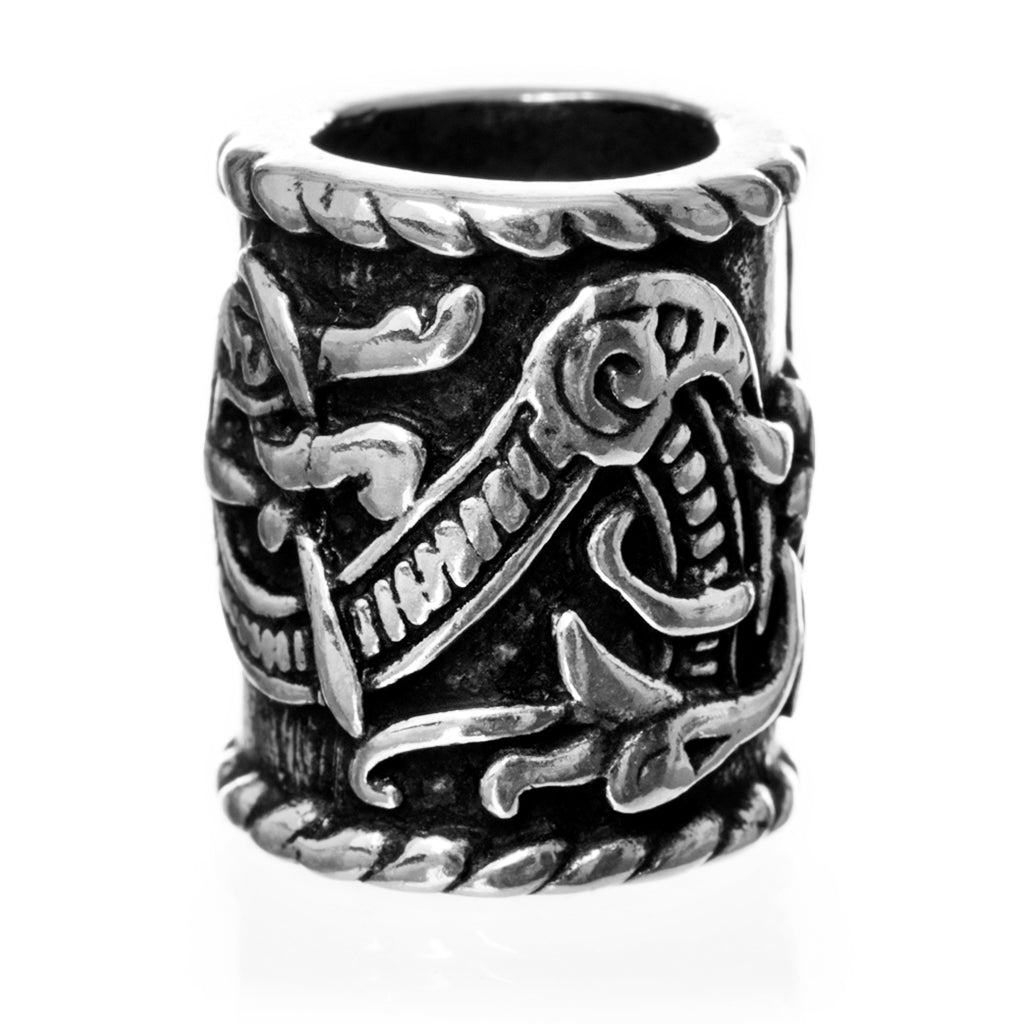 XL Knotwork Beard Ring, Silver – Grimfrost Intl